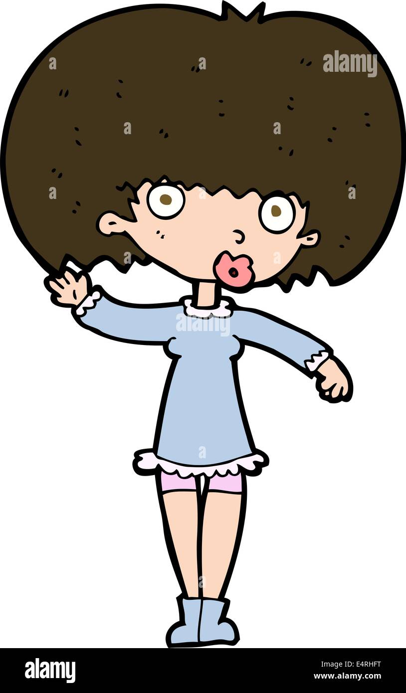 cartoon waving girl Stock Vector Image & Art - Alamy