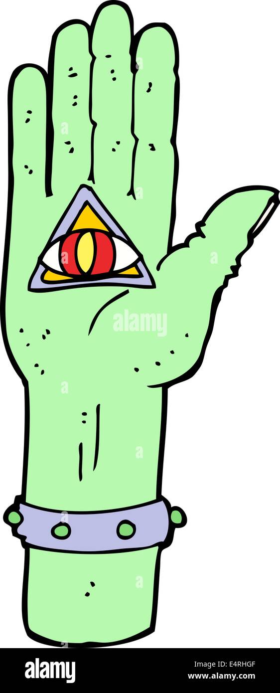 cartoon spooky hand symbol Stock Vector Image & Art - Alamy