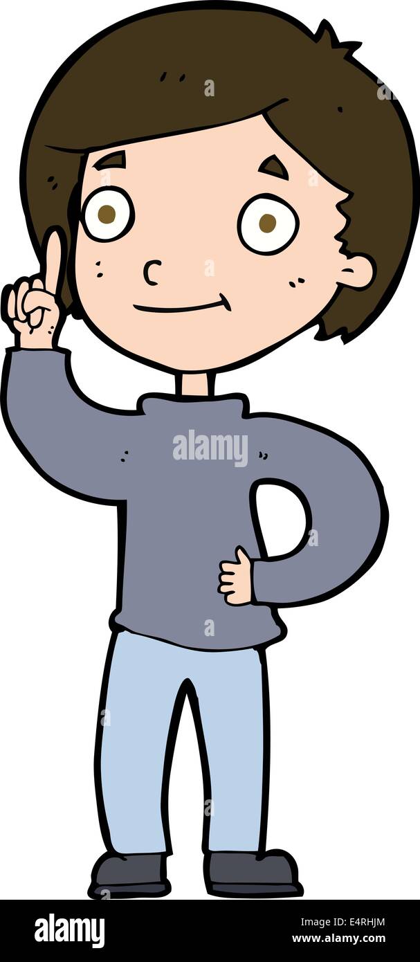 cartoon boy with idea Stock Vector Image & Art - Alamy