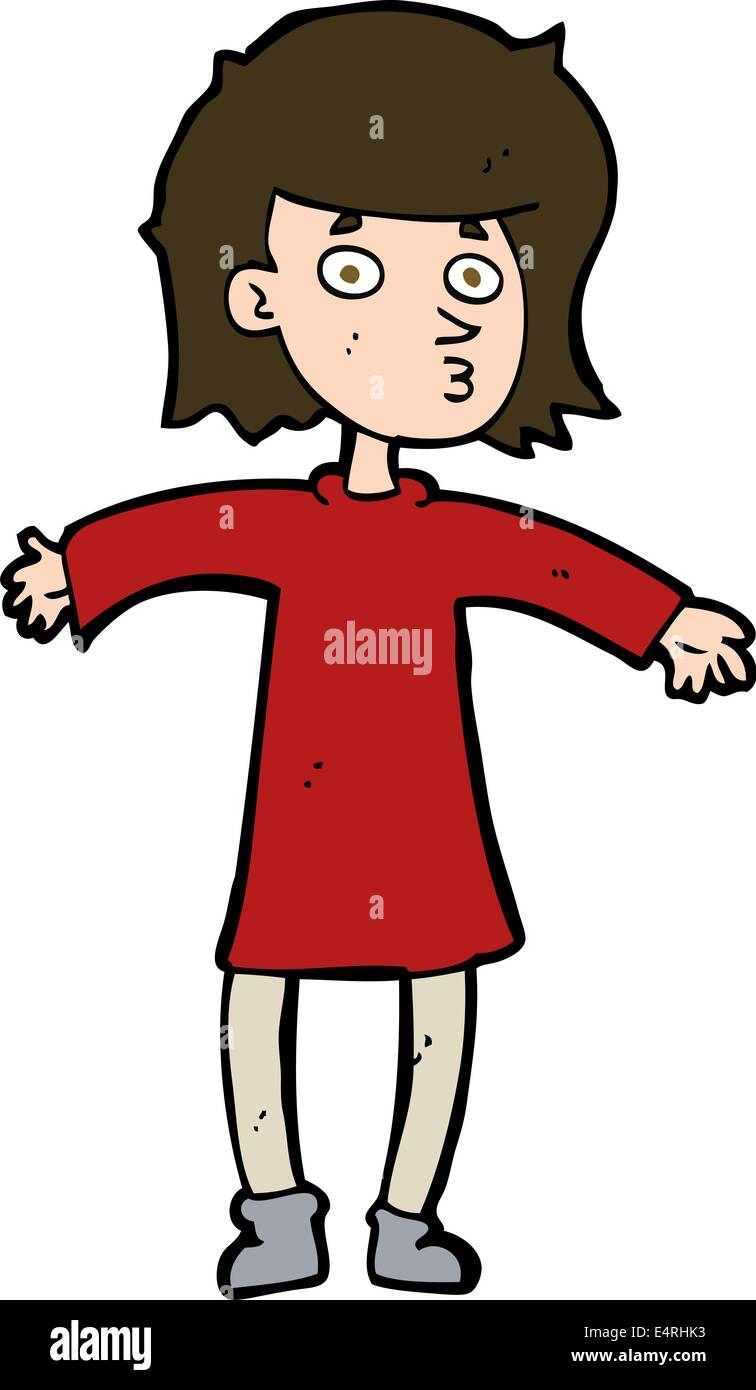 cartoon nervous woman Stock Vector Image & Art - Alamy