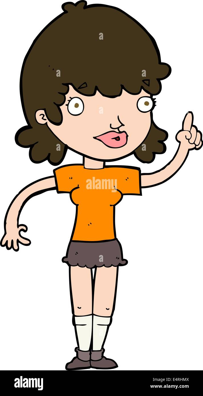 cartoon woman with idea Stock Vector Image & Art - Alamy