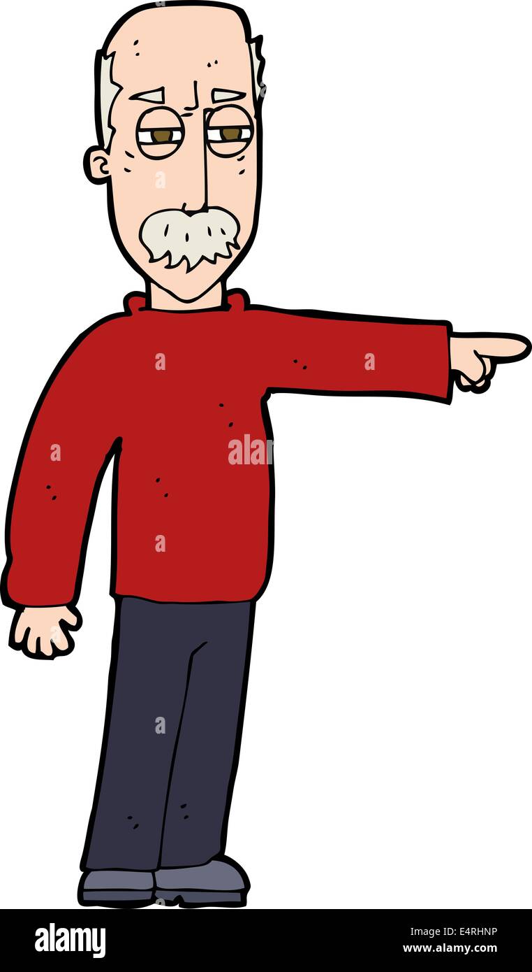 cartoon old man gesturing Get Out! Stock Vector Image & Art - Alamy