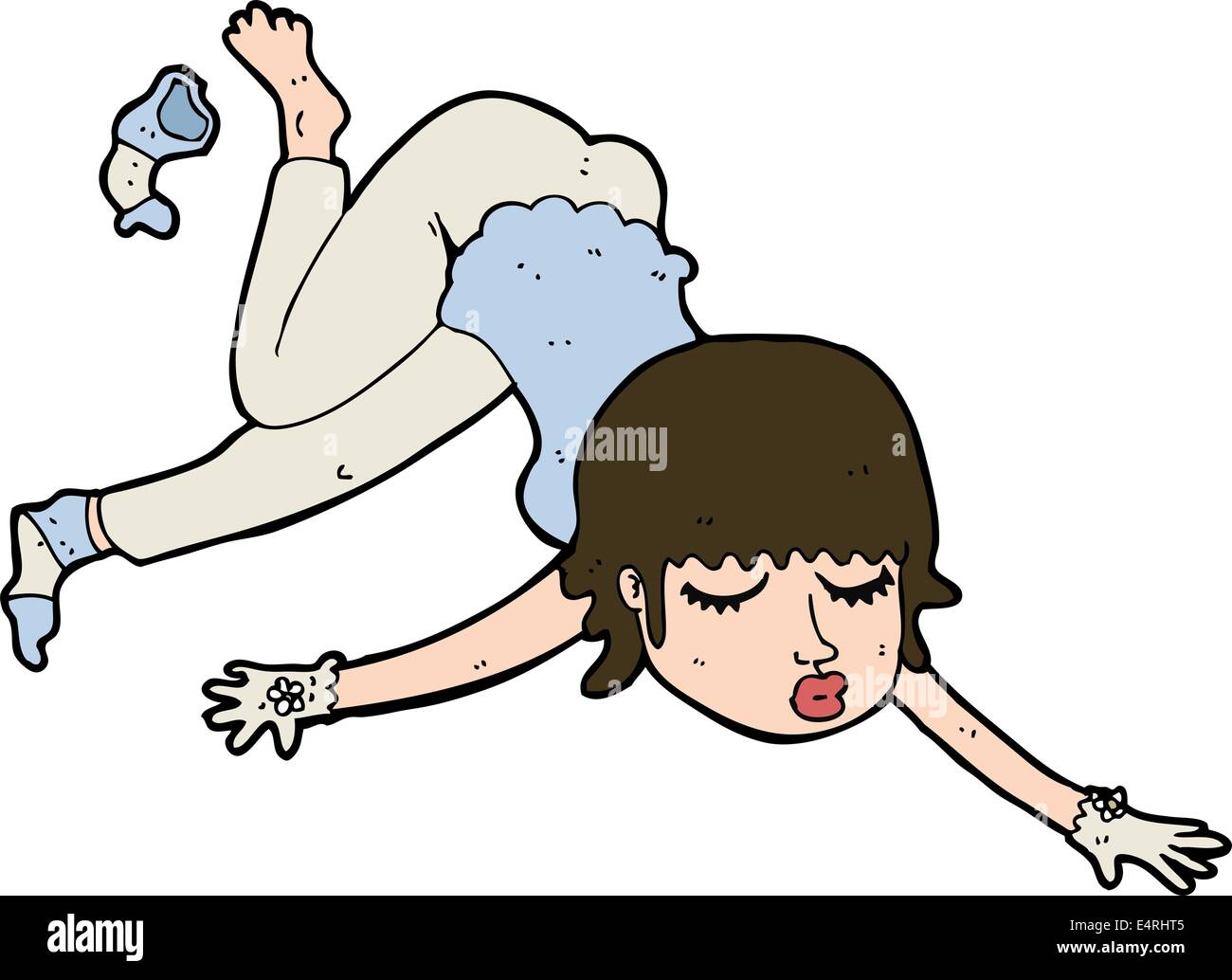 cartoon woman floating Stock Vector Image & Art - Alamy