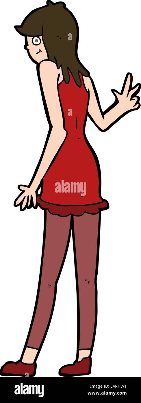 cartoon woman waving Stock Vector Image & Art - Alamy