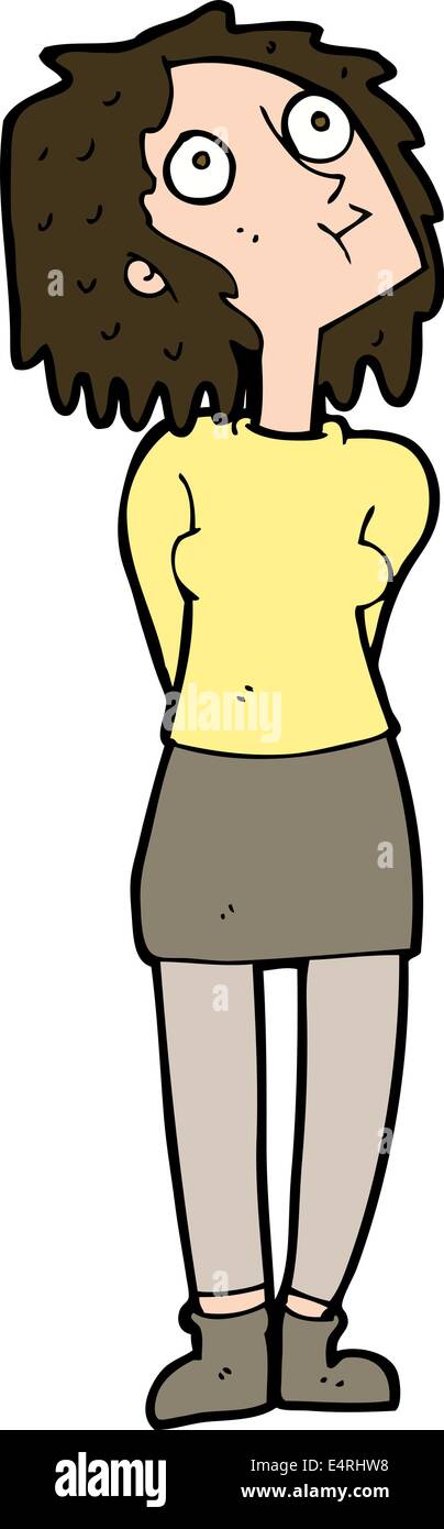 cartoon curious woman Stock Vector Image & Art - Alamy