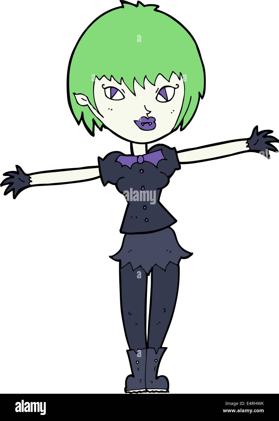 cartoon vampire girl Stock Vector Image & Art - Alamy