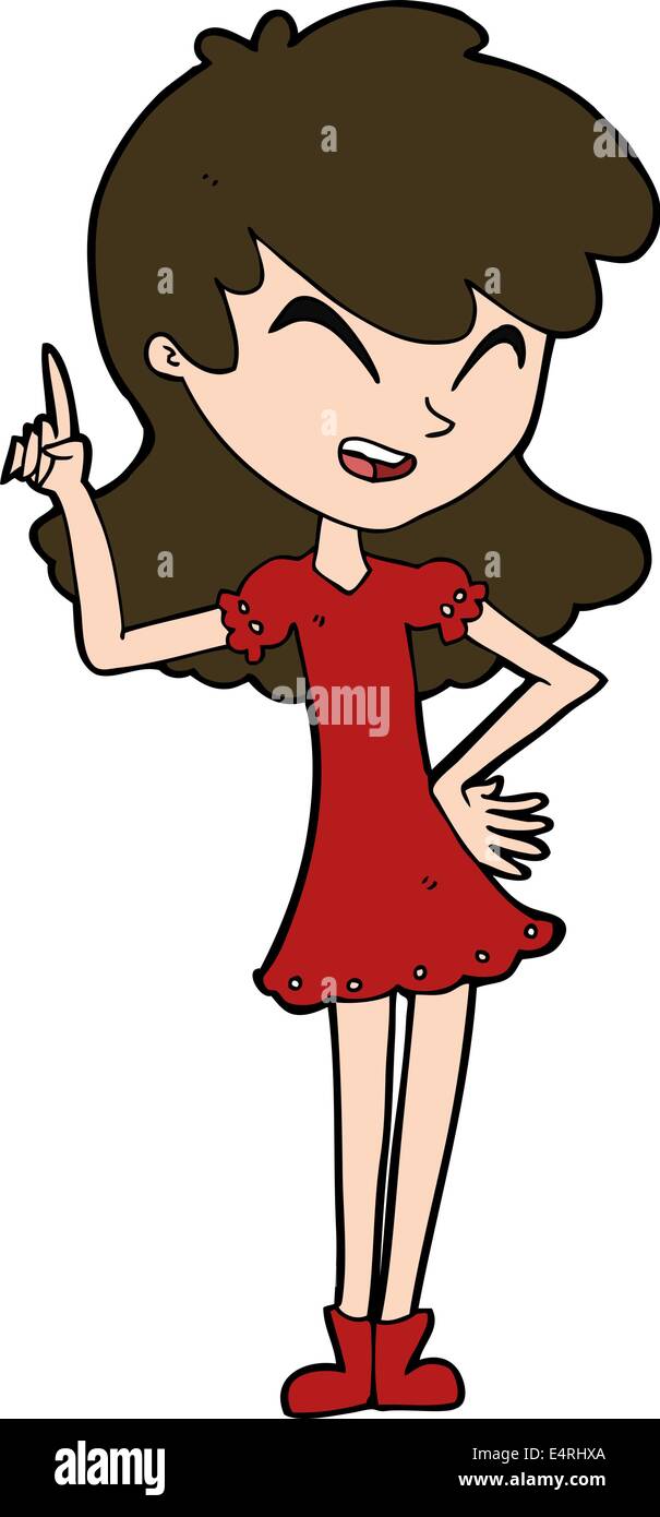 cartoon girl making point Stock Vector Image & Art - Alamy