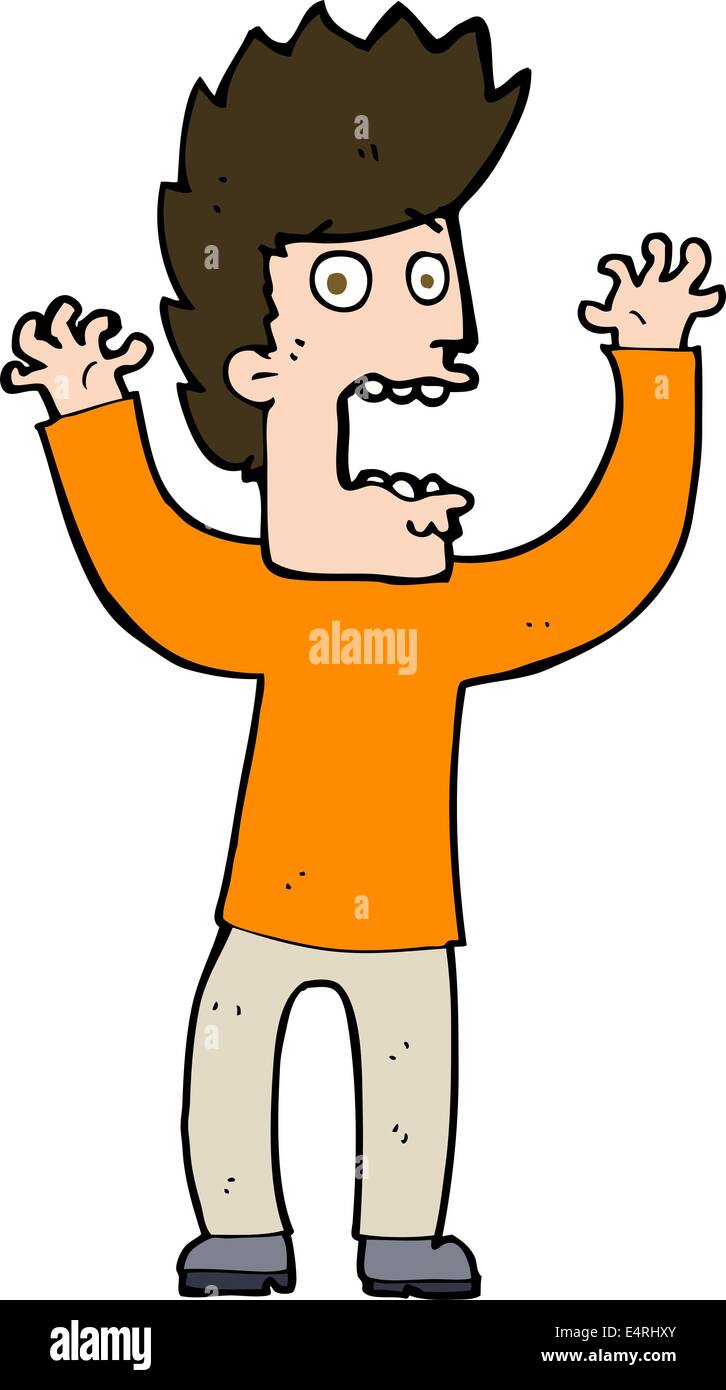 cartoon terrified man Stock Vector Image & Art - Alamy