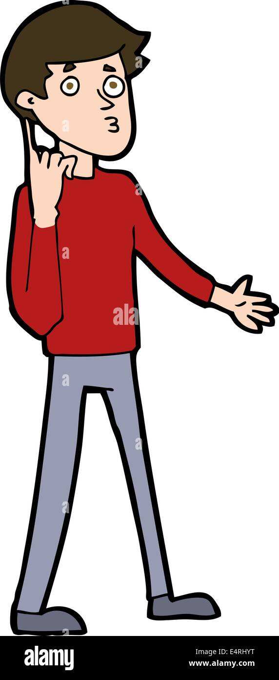 cartoon man asking question Stock Vector Image & Art - Alamy