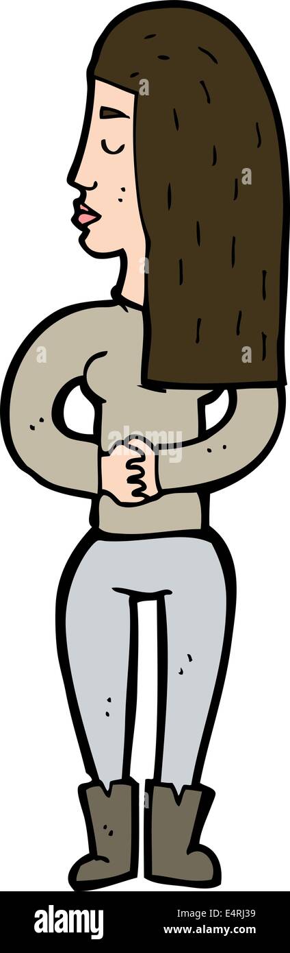 cartoon woman ignoring Stock Vector Image & Art - Alamy