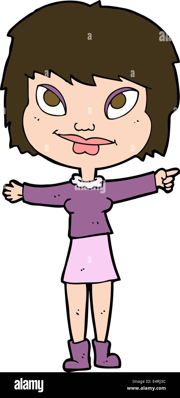 cartoon woman pointing Stock Vector Image & Art - Alamy