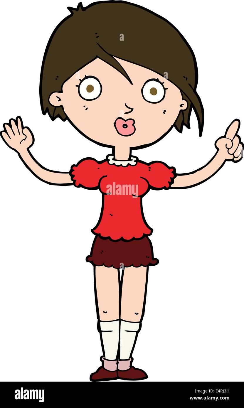 cartoon girl asking question Stock Vector Image & Art - Alamy