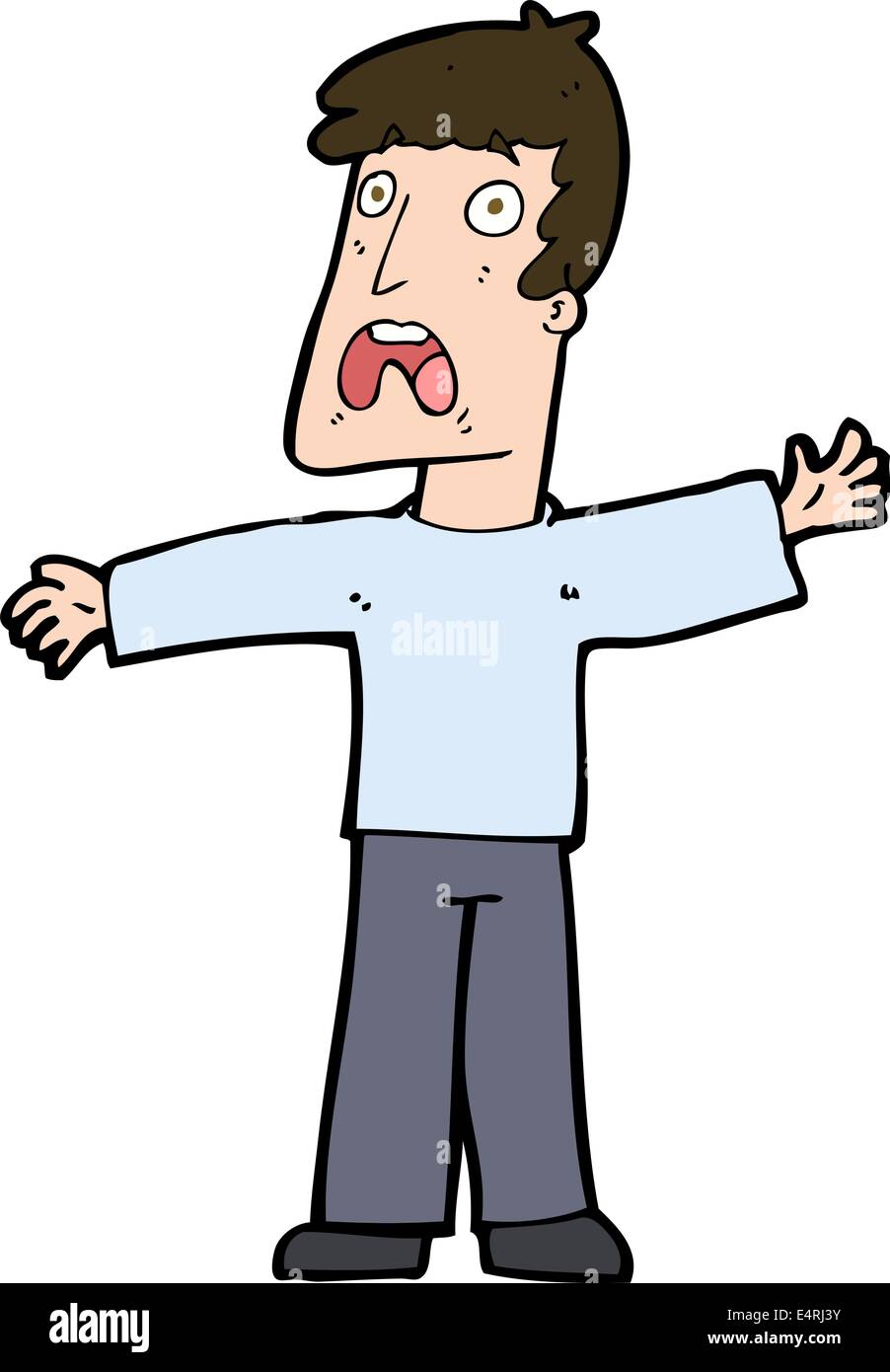 cartoon frightened man Stock Vector Image & Art - Alamy