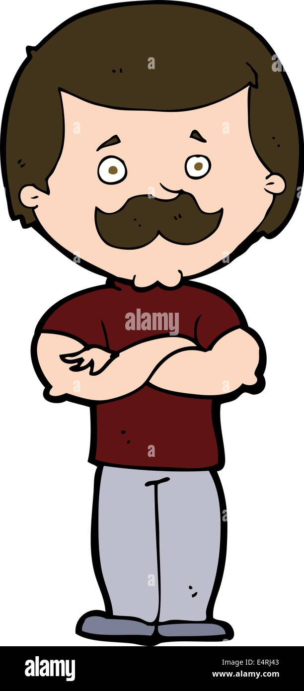 cartoon manly mustache man Stock Vector Image & Art - Alamy