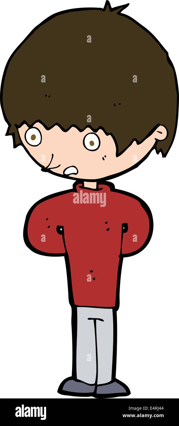 cartoon nervous boy Stock Vector Image & Art - Alamy
