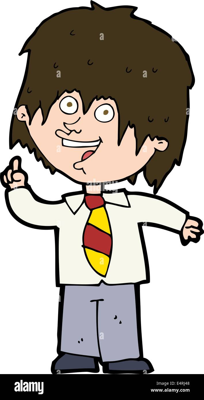 cartoon school boy with idea Stock Vector Image & Art - Alamy