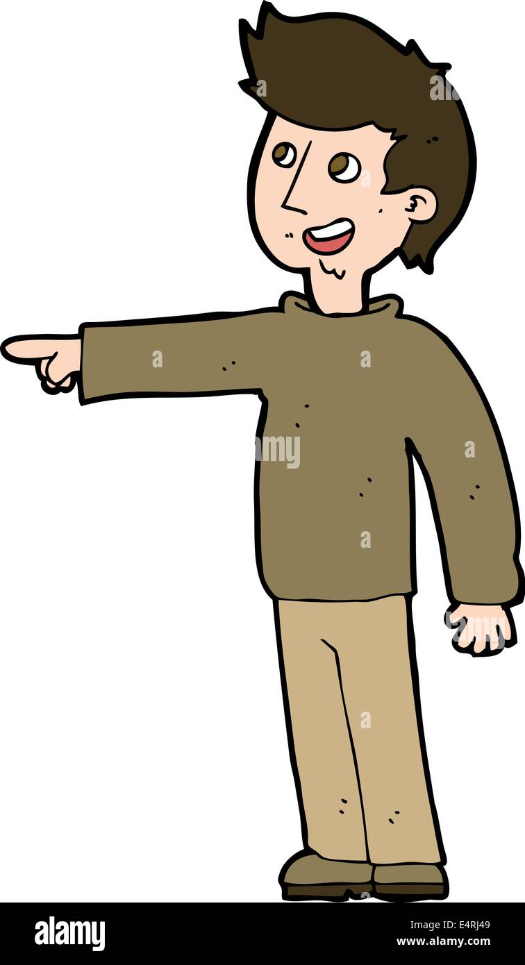 cartoon happy man pointing and laughing Stock Vector Image & Art - Alamy