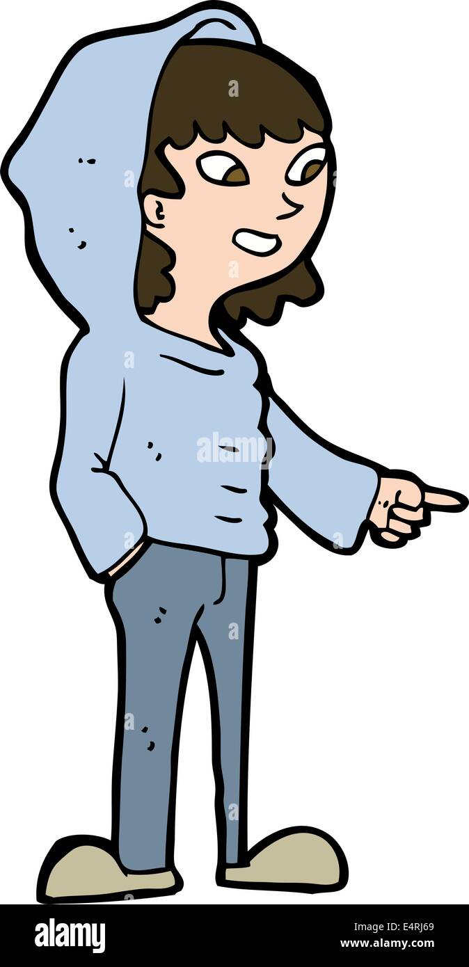 cartoon pointing teenager Stock Vector Image & Art - Alamy