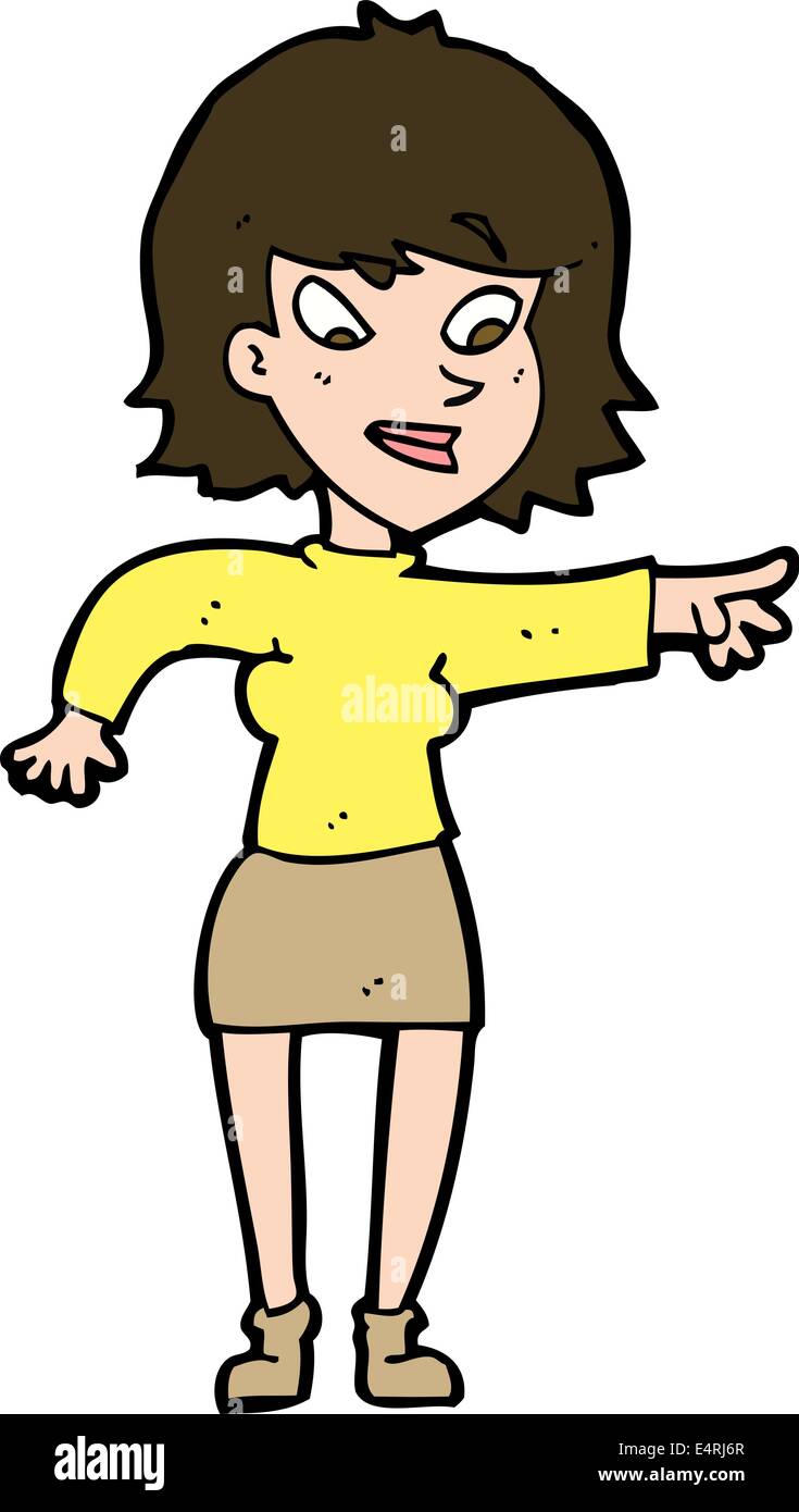 cartoon woman pointing Stock Vector Image & Art - Alamy