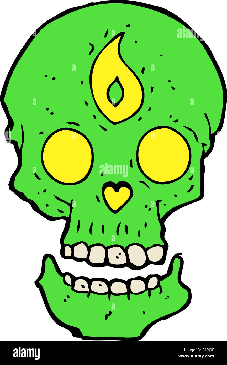 cartoon mystic skull Stock Vector Image & Art - Alamy