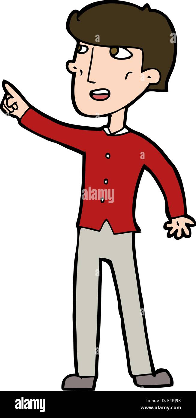 cartoon man pointing the way Stock Vector Image & Art - Alamy