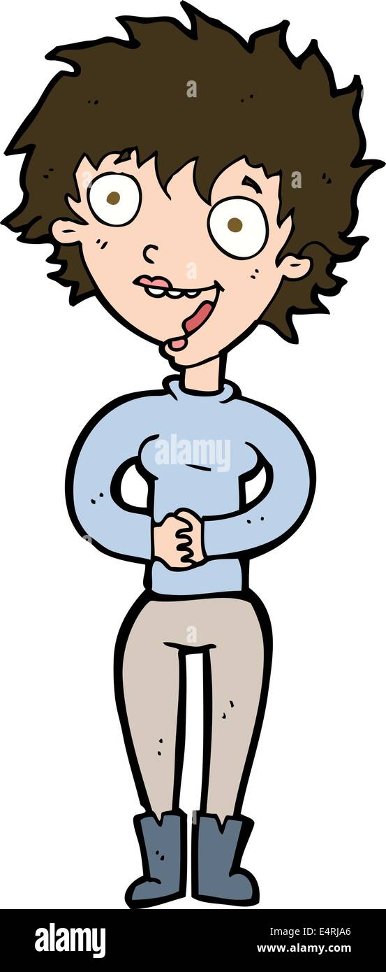 cartoon crazy excited woman Stock Vector Image & Art - Alamy