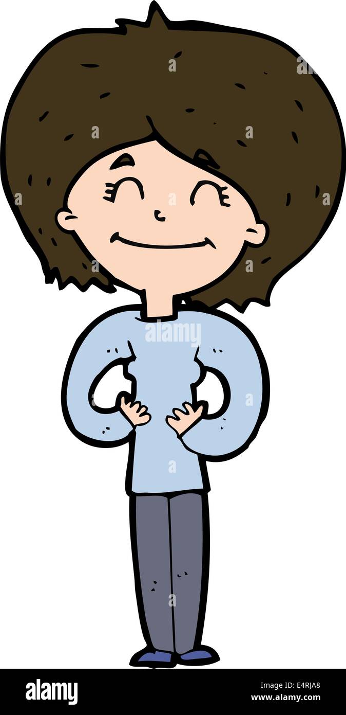 cartoon happy woman Stock Vector Image & Art - Alamy