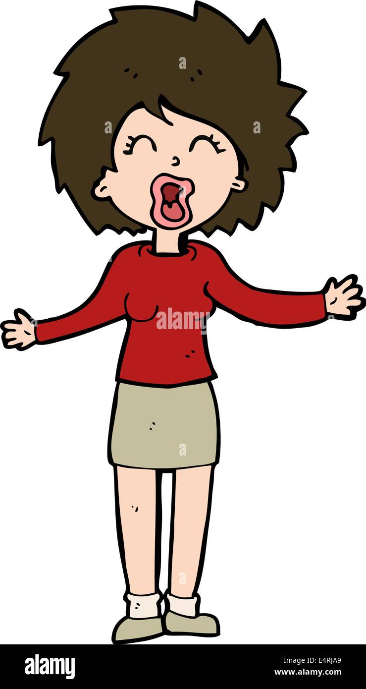 cartoon loud woman Stock Vector Image & Art - Alamy