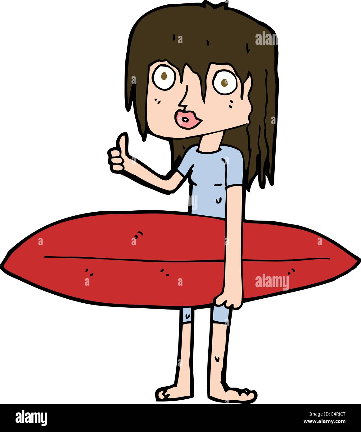 Cartoon surfer girl hi-res stock photography and images - Alamy