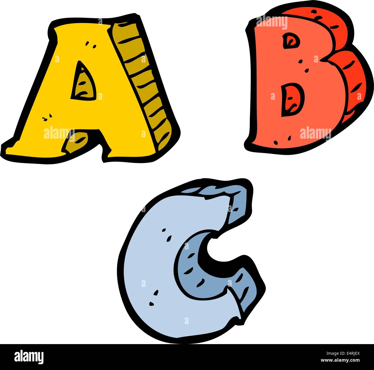 cartoon ABC letters Stock Vector Image & Art - Alamy