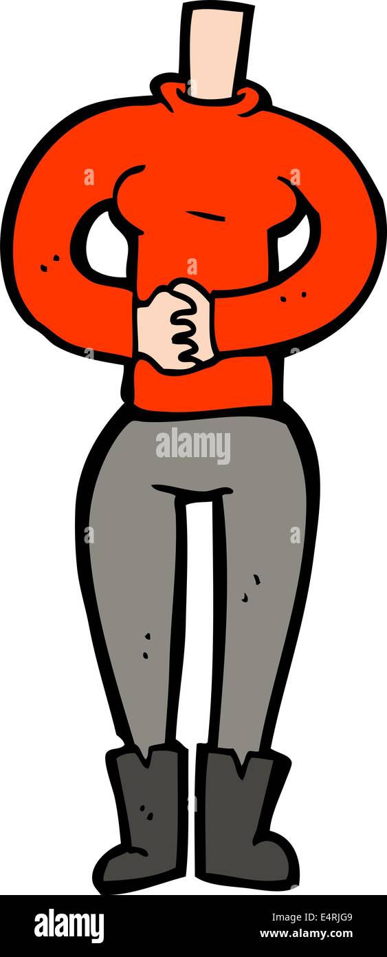 cartoon female body (add photos or mix and match cartoons Stock Vector ...