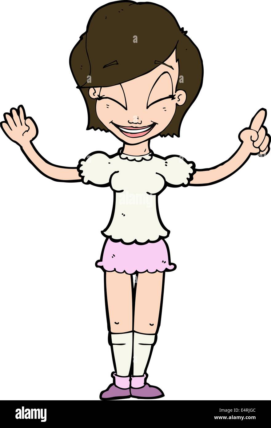 cartoon pretty girl with idea Stock Vector Image & Art - Alamy