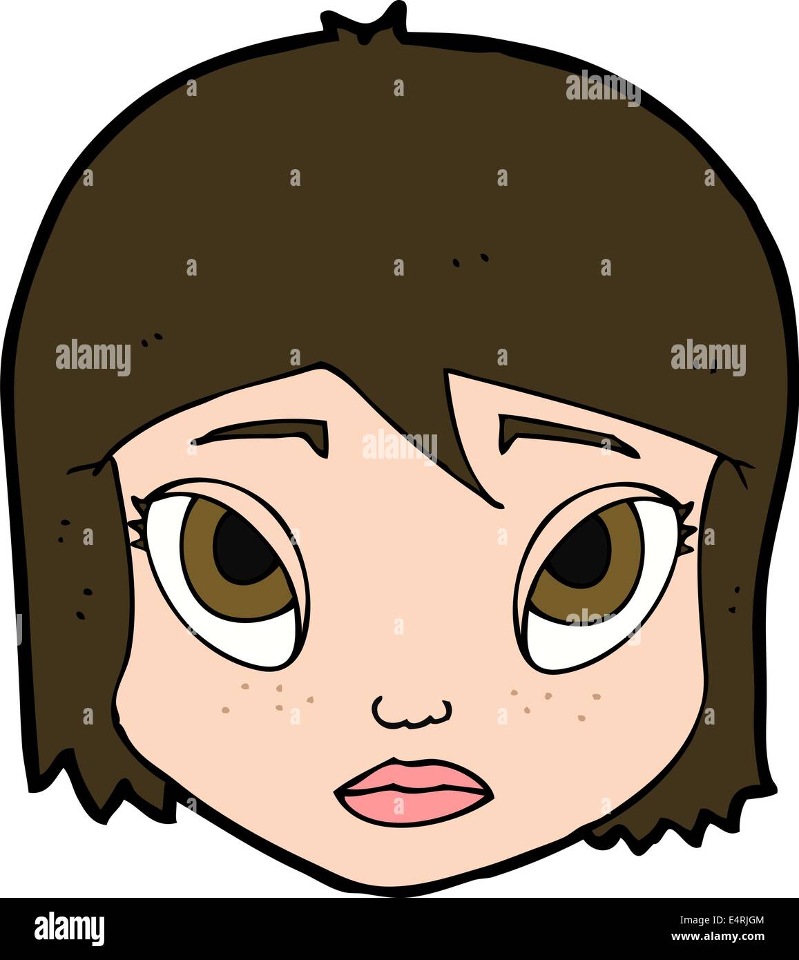 cartoon female face Stock Vector Image & Art - Alamy