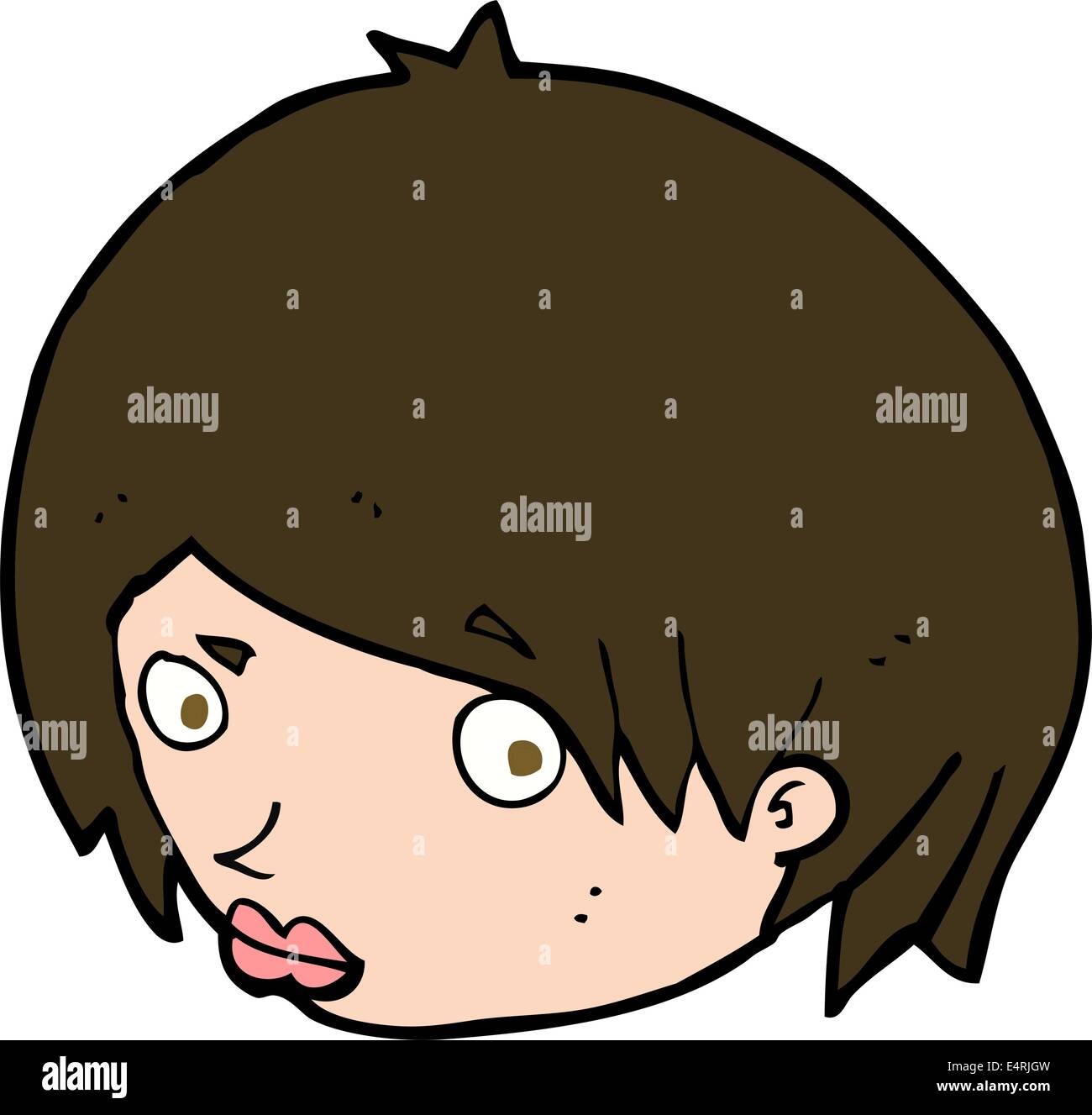 cartoon female face with raised eyebrow Stock Vector Image & Art - Alamy