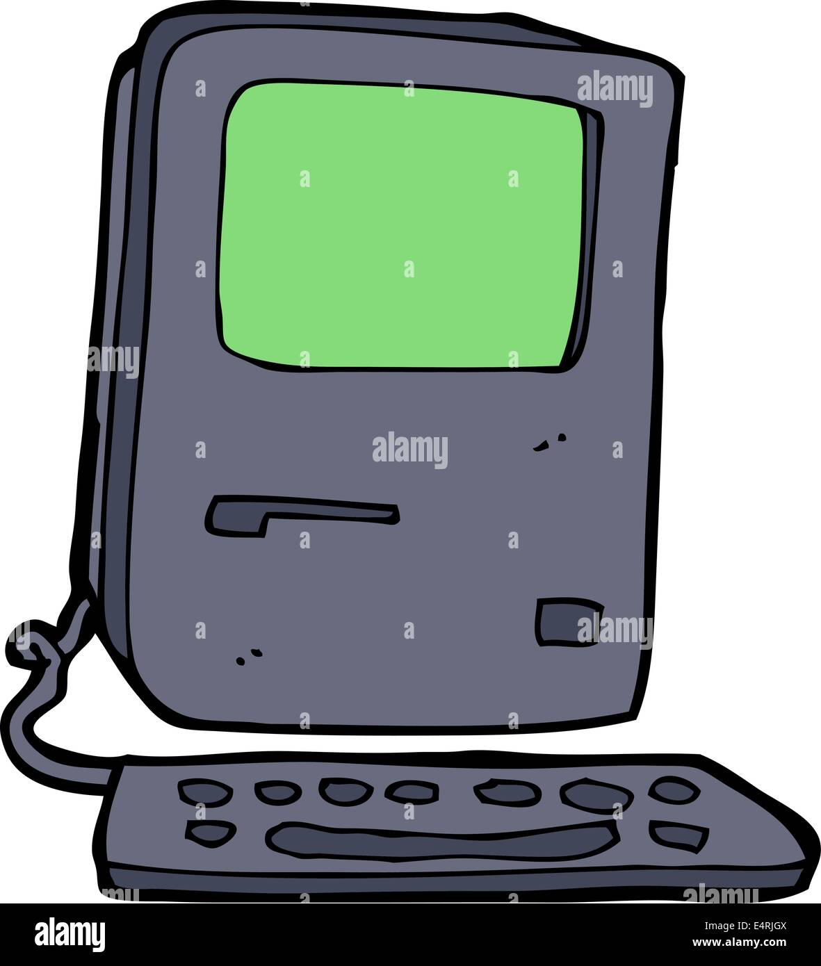 cartoon old computer Stock Vector Image & Art - Alamy