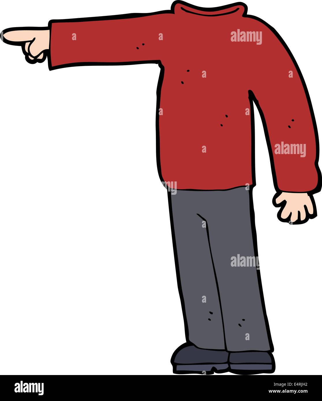 cartoon headless man pointing Stock Vector Image & Art - Alamy