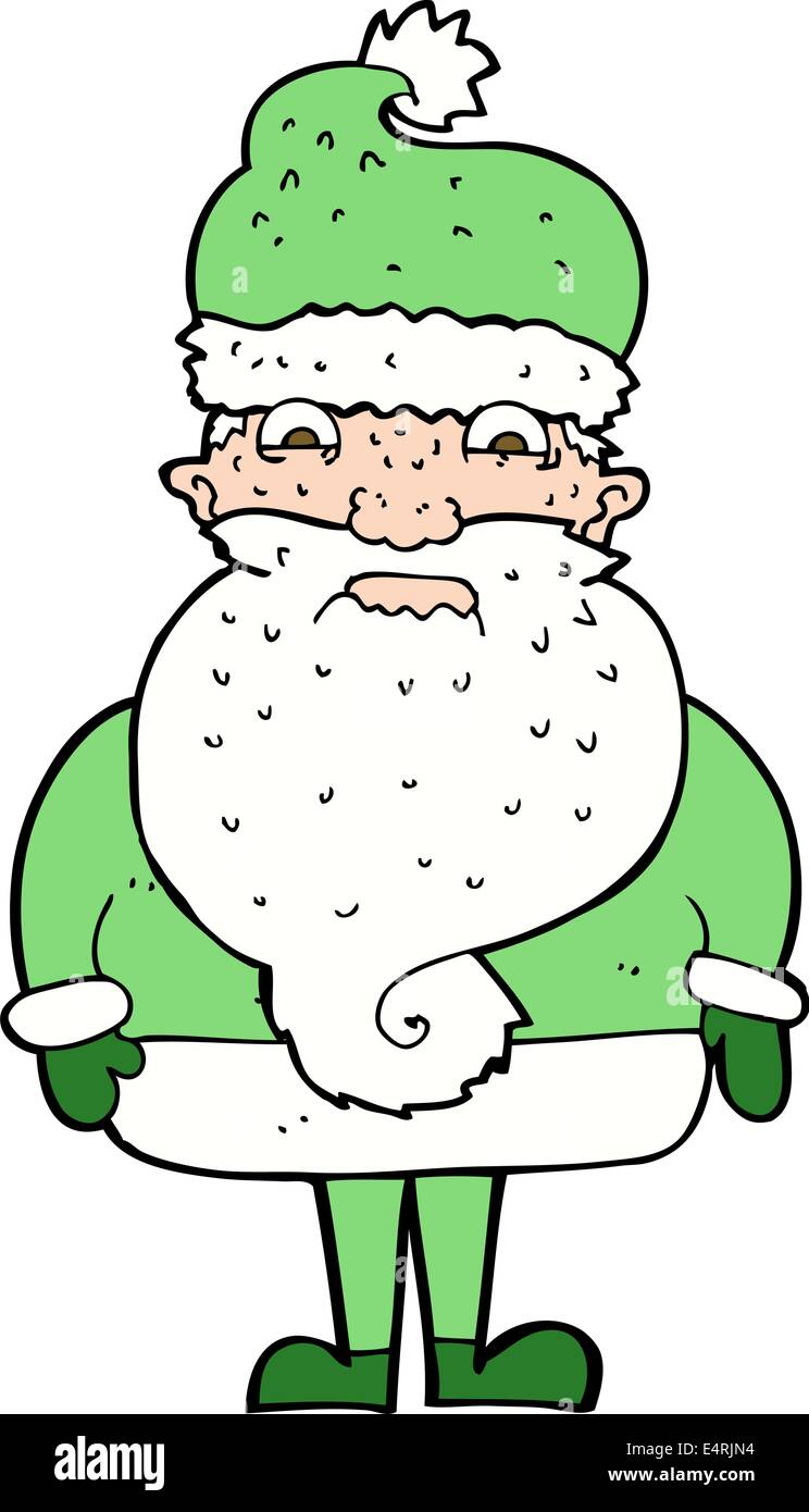 Cartoon Grumpy Santa Claus Stock Vector Image And Art Alamy