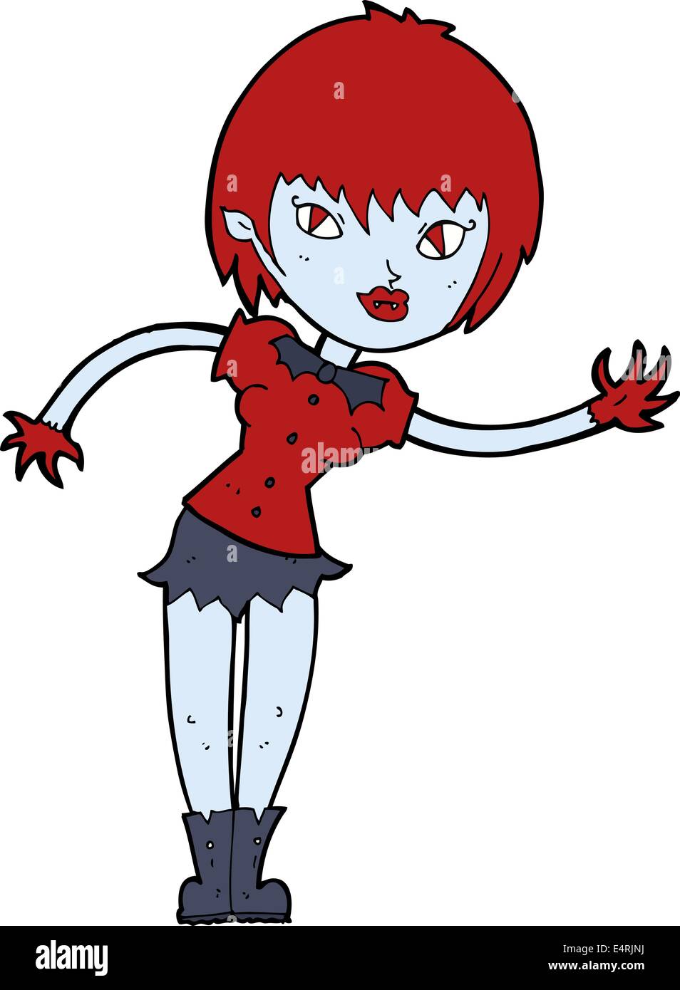 cartoon vampire girl welcoming Stock Vector Image & Art - Alamy