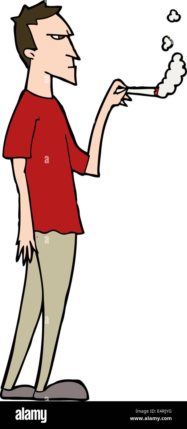 cartoon annoyed smoker Stock Vector Image & Art - Alamy