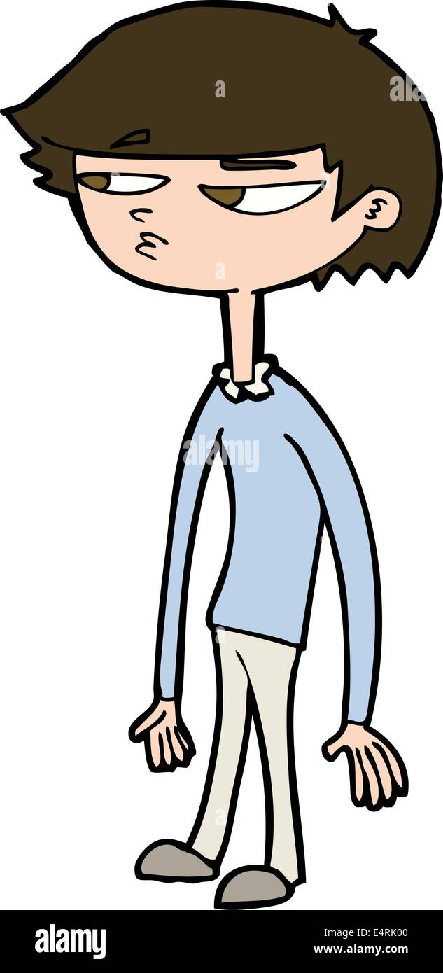 cartoon suspicious boy Stock Vector Image & Art - Alamy