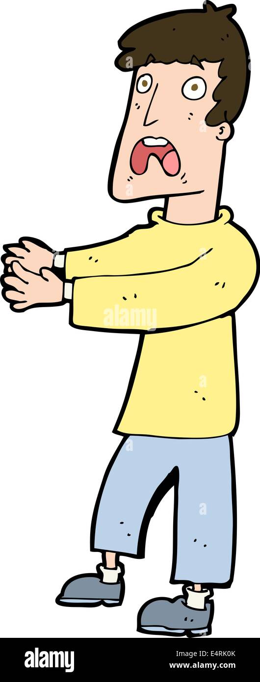 cartoon terrified man Stock Vector Image & Art - Alamy