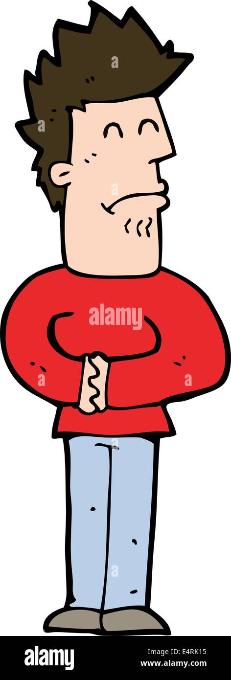 cartoon nervous man Stock Vector Image & Art - Alamy