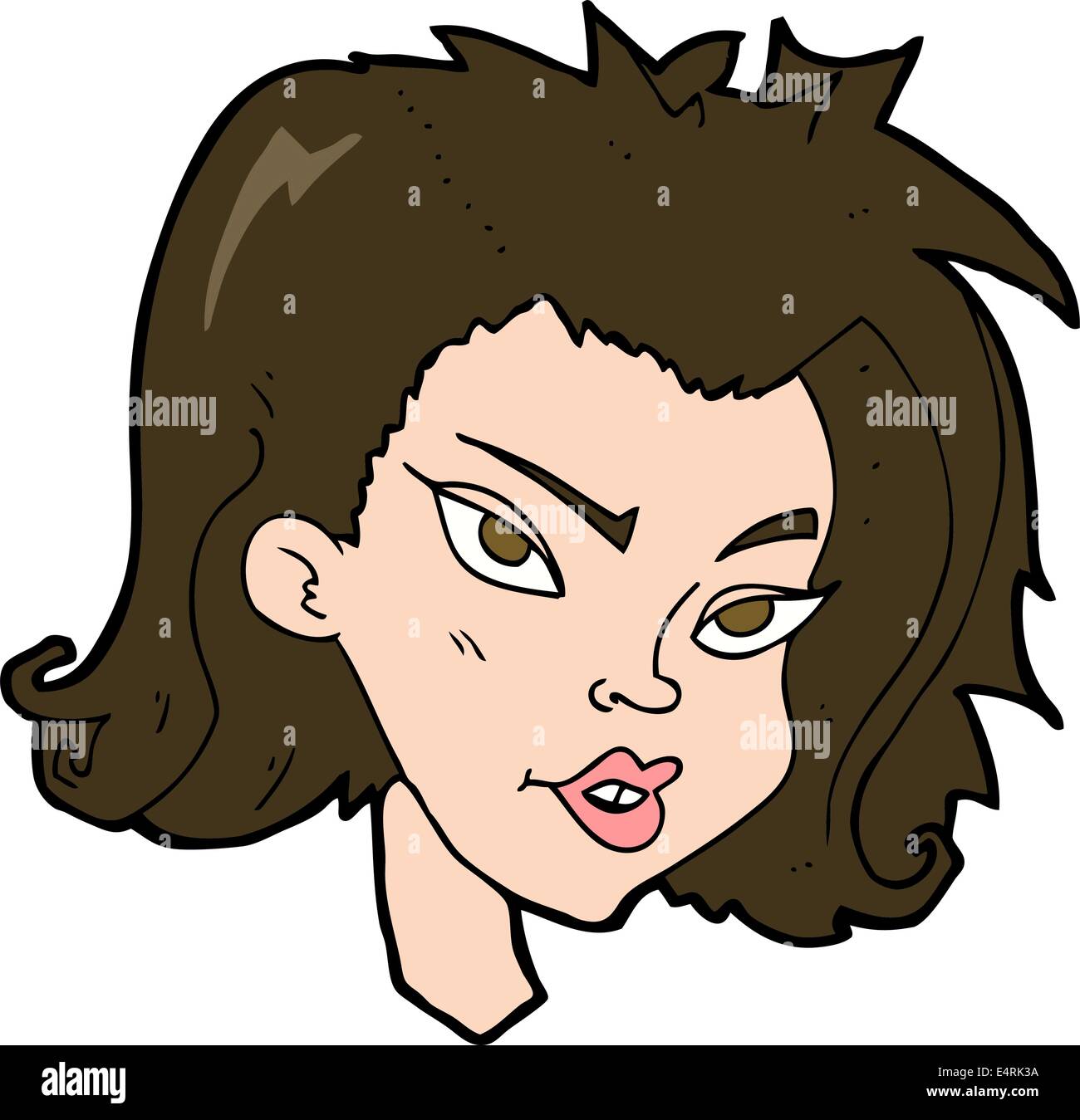 cartoon female face Stock Vector Image & Art - Alamy