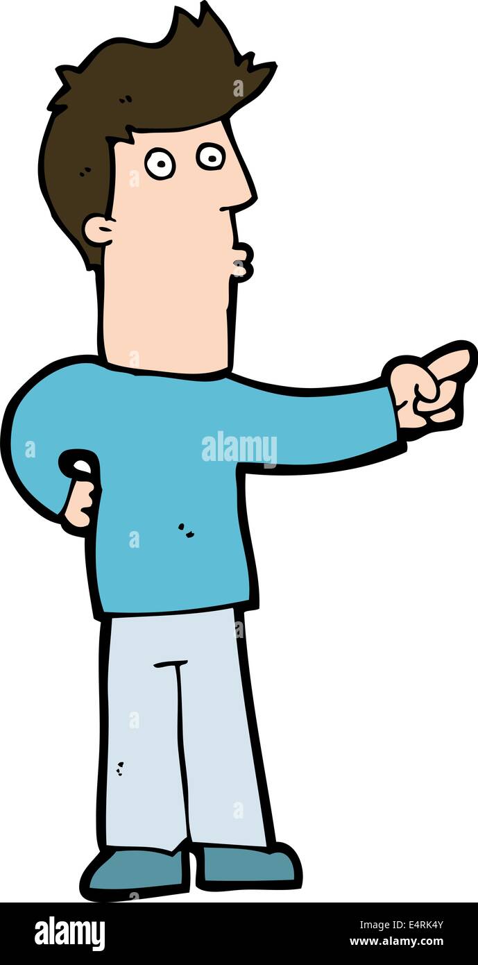 cartoon man pointing Stock Vector Image & Art - Alamy