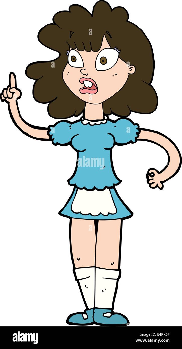 cartoon worried maid Stock Vector Image & Art - Alamy