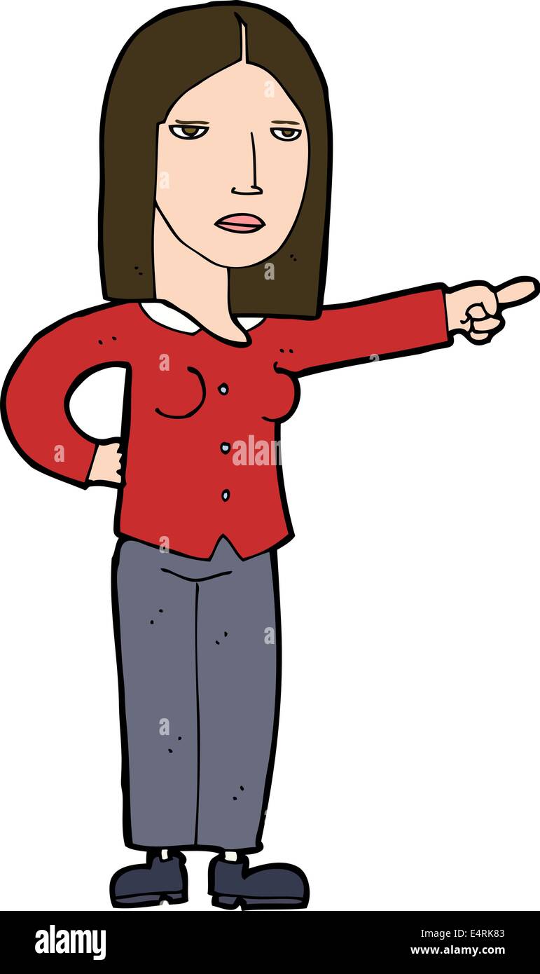 cartoon woman pointing Stock Vector Image & Art - Alamy