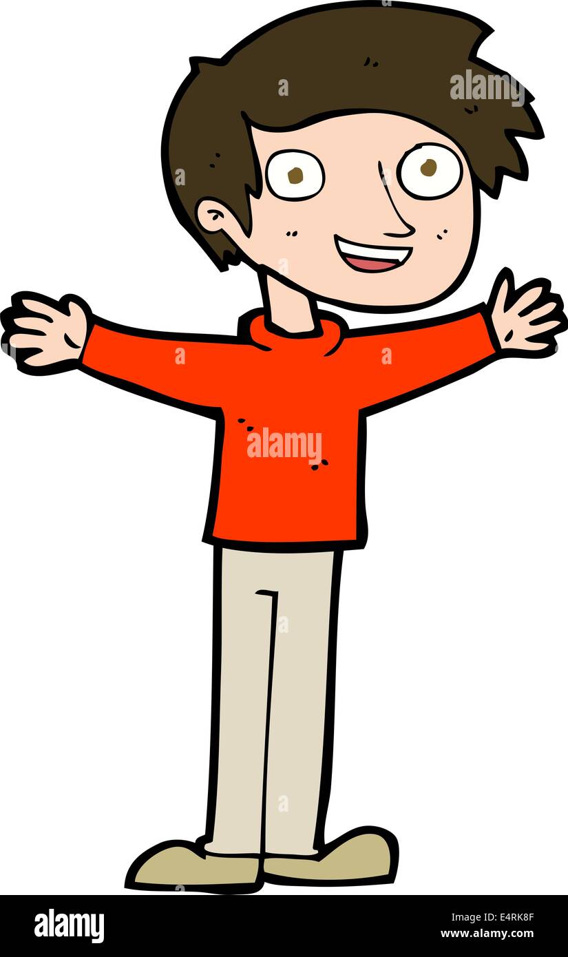 cartoon enthusiastic man Stock Vector Image & Art - Alamy