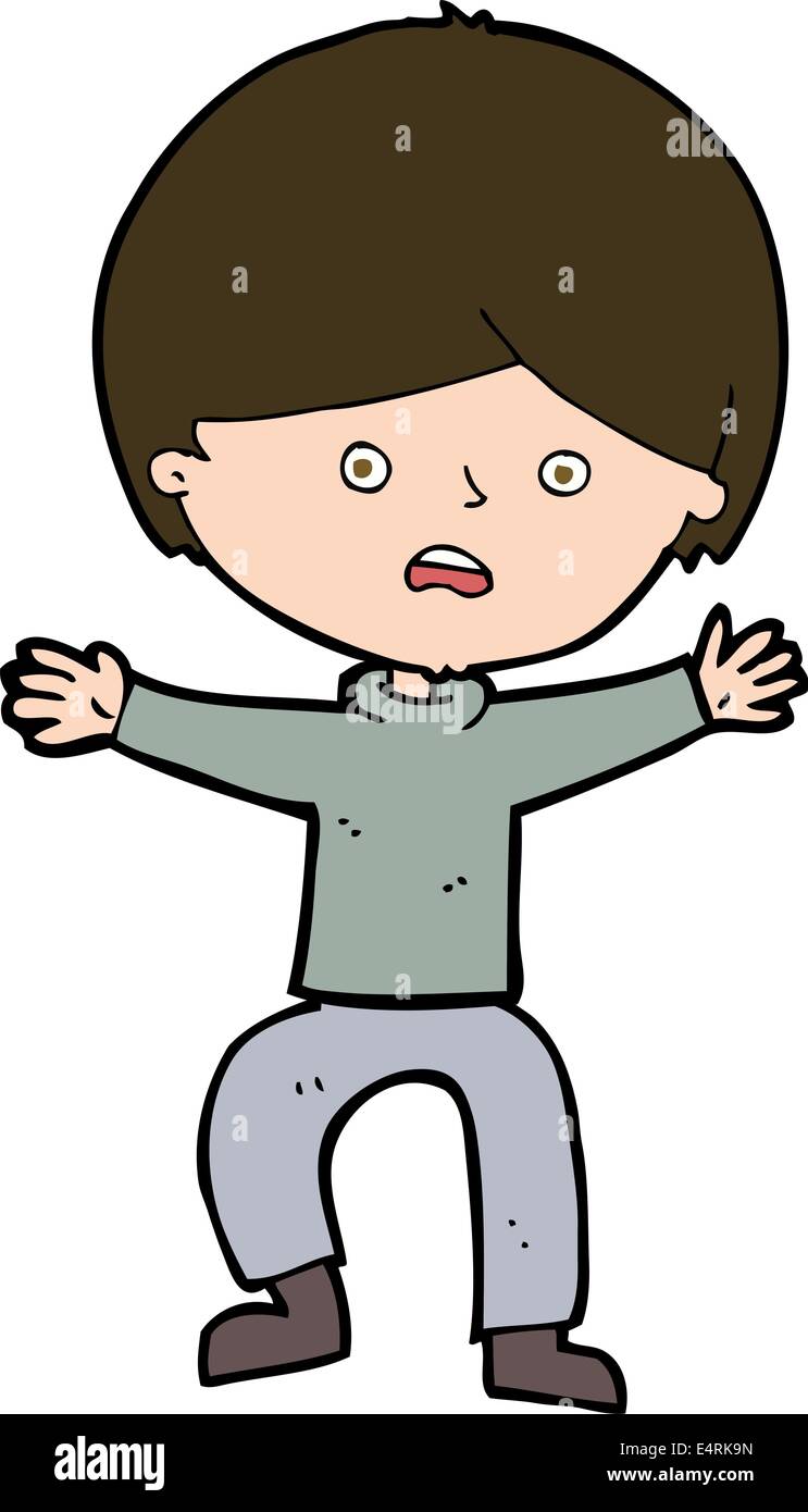 cartoon boy panicking Stock Vector Image & Art - Alamy
