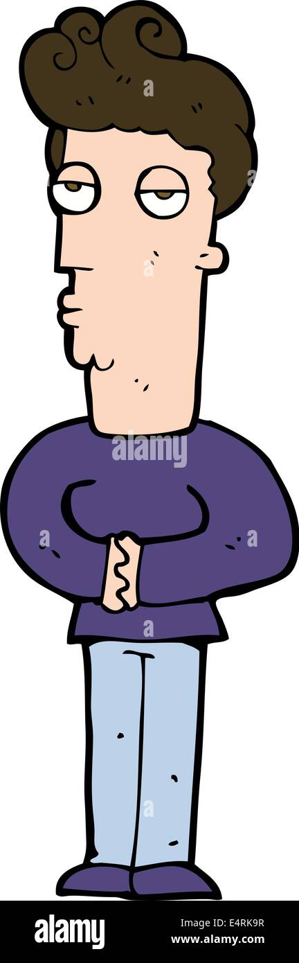 cartoon jaded man Stock Vector Image & Art - Alamy