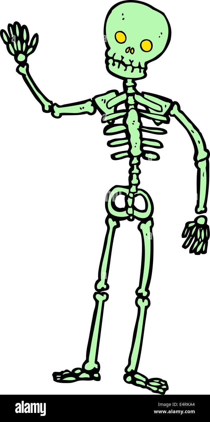 cartoon waving skeleton Stock Vector Image & Art - Alamy